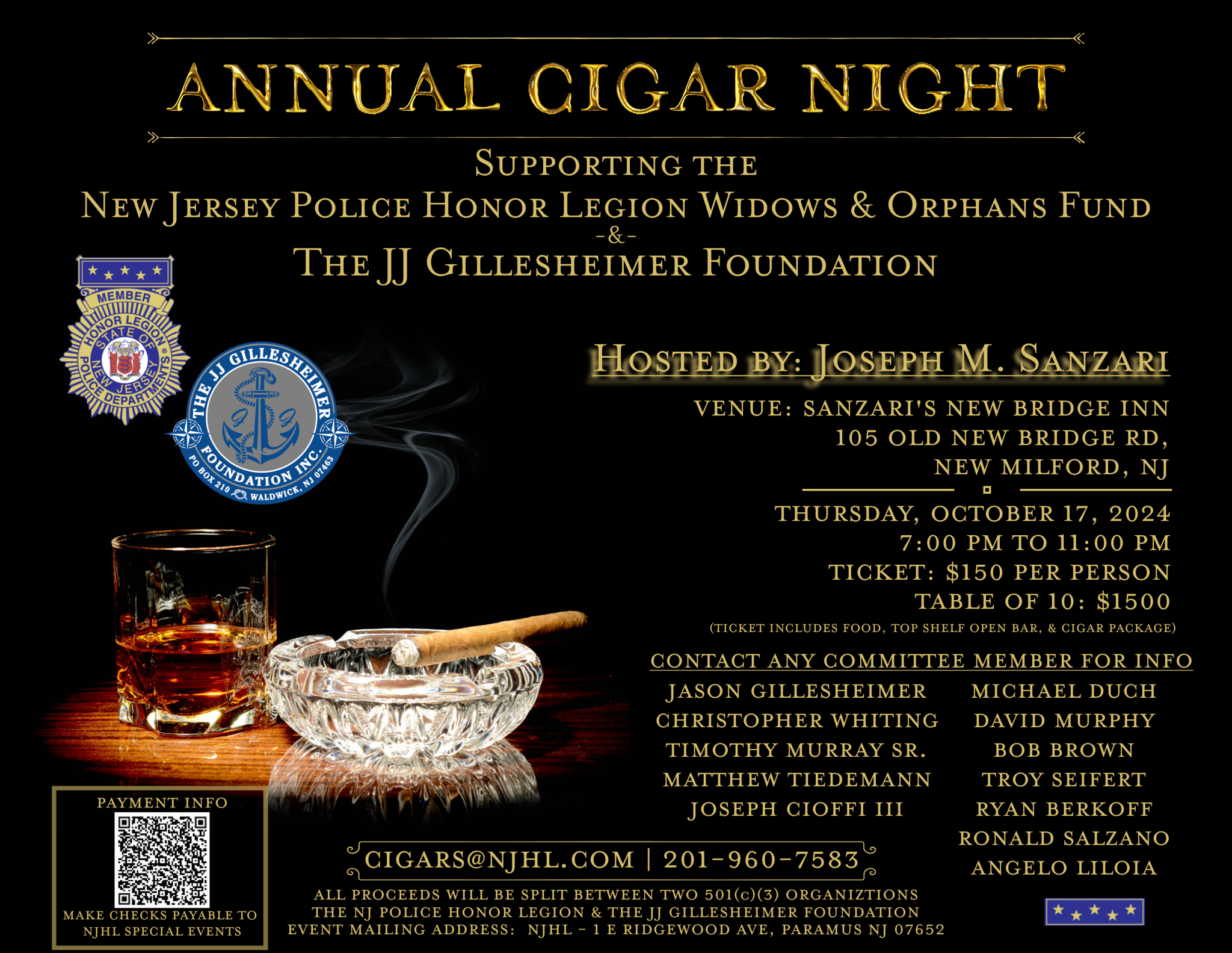 Cigar Night - The New Jersey Police Honor Legion
